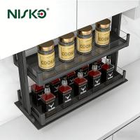 China 2-Layer Touch Intelligent Wine Bottle Storage Rack with Vertical Lifting Mechanism - 548-948mm Width Options for sale