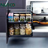 China Side-Mounted Pull-Out Spice Basket with Soft-Close - 2 Shelves, 764-964mm Width, Stainless Steel Construction for sale