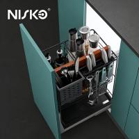 China NISKO Multi Function Pull Out Basket Drawer 600mm Cutlery Spice Bottle Storage for sale
