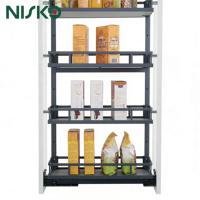 China 6-Tier Sliding Pantry Cabinet Organizer with Soft Close - 240-340mm Width, 10-15kg Shelf Capacity for sale