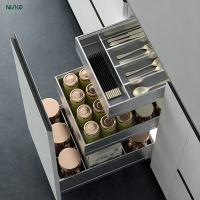 China 3-Tier Kitchen Cabinet Pull Out Spice Rack Drawer with Adjustable Dividers - 300mm to 450mm Width Options for sale