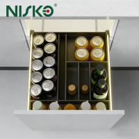 China 3-Tier Pull Out Spice Rack with LED Light for Kitchen Cabinet Storage 450mm for sale