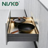 China Heavy Duty Sliding Cabinet Drawer Basket Soft Close 50kg Capacity for Pots and Pans for sale