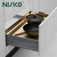 China Heavy Duty Sliding Cabinet Drawer Basket Soft Close 50kg Capacity for Pots and Pans for sale