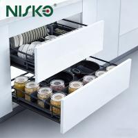 China Double Tiers Adjustable Shelves Dishes Base Basket Cultery Drawer Solution for sale