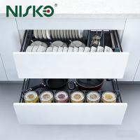 China Double Tiers Adjustable Shelves Dishes Base Basket Cultery Drawer Solution for sale
