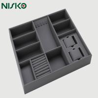 China NISKO Multi Grid PU Leather Jewelry Drawer Insert Wardrobe Accessory Storage Tray 600mm 800mm for sale