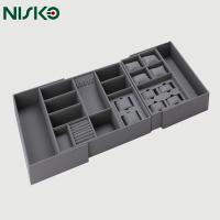 China NISKO Multi Grid PU Leather Jewelry Drawer Insert Wardrobe Accessory Storage Tray 600mm 800mm for sale