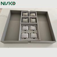China NISKO Detachable Modular PU Leather Jewelry Drawer Insert Custom Wardrobe Watch Storage Tray for sale
