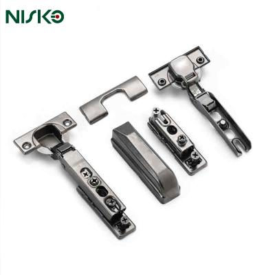 China NISKO Full Overlay Clip On Soft Close Cabinet Door Hinge with Titanium Plating Finish for sale