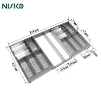 China NISKO SUS304 Stainless Steel Adjustable Kitchen Drawer Cutlery Tray for sale