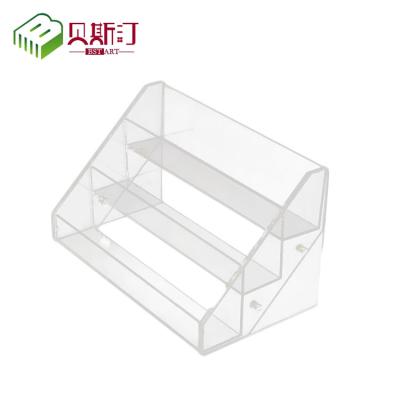 China Wall Mounted Clear Acrylic Display Stand,Punch-Free Transparent Floating Display Rack for Perfume Skincare Small Ornament Shop Wall Storage Holder for sale