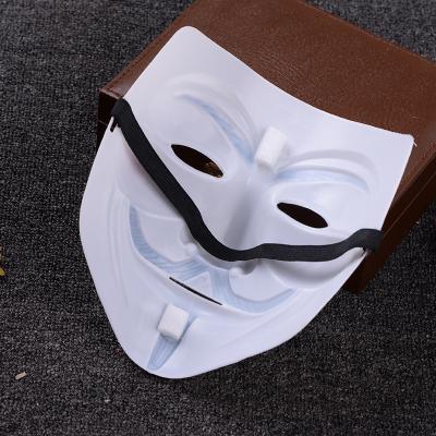 China Hot Sale Hacker Anonymous Guy Mask Halloween Costumes Party Decorations Hand-Cut Custom Color Size ABS Plastic Role Playing for sale