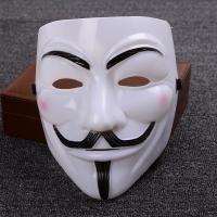 China BST Anonymous Adult Full Face Masks Halloween Party Role Play Vengeance Costume Accessory ABS Material Custom Color Cutting for sale