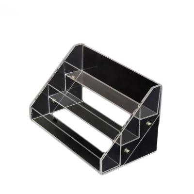 China Multi-Layer Step Clear Acrylic Display Stand,Stackable Transparent Tiered Display Rack for Toy Figure Craft Gift Exhibition Retail Counter Display Holder for sale