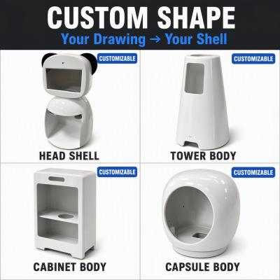 China OEM Custom Thermoformed Robot Outer Shell Cover ABS PC PMMA Vacuum Forming Housing for AGV Robot for sale