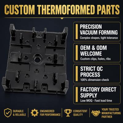 China Thick Vacuum Formed ABS Tray Custom Heavy Gauge Thermoforming Pallet for Automotive Parts Storage for sale