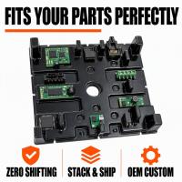 China Thick Vacuum Formed ABS Tray Custom Heavy Gauge Thermoforming Pallet for Automotive Parts Storage for sale