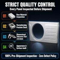 China Custom Heavy Gauge Thermoformed Air Conditioner Panel Cover | Thick ABS Vacuum Formed AC Front Shell for sale