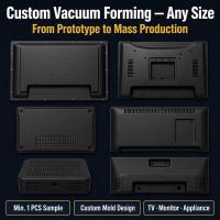 China BST Custom Vacuum Thermoforming TV Frame Cover Large Plastic TV Housing ABS+PC Television Shell Silk Screen Printing Cutting for sale