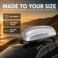 China Custom Double-Wall ABS Vacuum Forming Car Roof Box Shell UV Resistant Waterproof OEM ODM 5-Axis CNC Any Size Color for sale