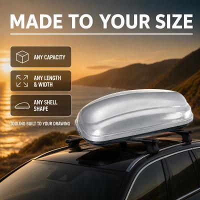 China Custom Double-Wall ABS Vacuum Forming Car Roof Box Shell UV Resistant Waterproof OEM ODM 5-Axis CNC Any Size Color for sale