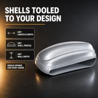 China Custom Double-Wall ABS Vacuum Forming Car Roof Box Shell UV Resistant Waterproof OEM ODM 5-Axis CNC Any Size Color for sale