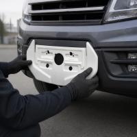 China Custom Thick 3mm Vacuum Formed Front Bumper Guard ABS Thermoformed Car Lower Protector Plate UV Resistant BST BST-C01 for sale