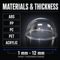 China Custom Vacuum Forming Acrylic PC ABS Plastic Dome Cover OEM ODM Factory Any Size Shape for Lamp Medical Appliance Housing for sale