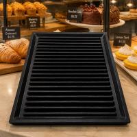 China Custom Black Food Grade PS Thermoformed Cake Tray Disposable Bakery Blister Packaging Tray OEM Factory Direct for sale