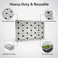 China Custom Vacuum Forming Heavy Duty Hydroponic Fodder Polystyrene Nursery Seeding Flat Trays 1020 Tray Black for sale