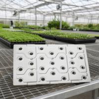 China Custom Vacuum Forming Heavy Duty Hydroponic Fodder Polystyrene Nursery Seeding Flat Trays 1020 Tray Black for sale