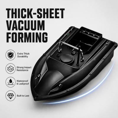 China Custom Thick-Sheet ABS Vacuum Forming RC Fishing Bait Boat Hull Shell Waterproof OEM ODM 5-Axis CNC Trimmed for sale