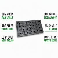 China Heavy Duty ABS Vacuum Formed Hydroponic Grow Tray Custom Thermoformed Seedling Flat for Microgreen Nursery for sale