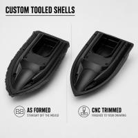 China Custom Thick-Sheet ABS Vacuum Forming RC Fishing Bait Boat Hull Shell Waterproof OEM ODM 5-Axis CNC Trimmed for sale