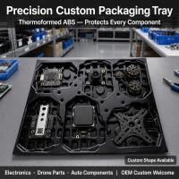 China OEM Thick Vacuum Formed Plastic Tray Heavy Gauge Thermoforming Blister Pallet with Cutting Service for Electronics for sale