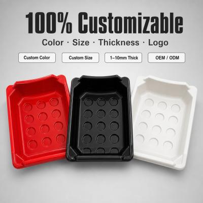 China Returnable Vacuum Formed Plastic Pallet Custom Heavy Gauge Thermoformed Tray for Warehouse Storage for sale