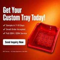 China Returnable Vacuum Formed Plastic Pallet Custom Heavy Gauge Thermoformed Tray for Warehouse Storage for sale
