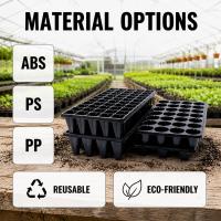China Custom ABS PS PP Seedling Tray Plug Tray Any Cell Count Shape Drainage Hole Stackable for Greenhouse Nursery OEM ODM for sale
