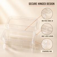 China Crystal Clear PET PP Hinged Lid Clamshell Food Container Snap-Lock Stackable for Fruit Berry Salad Bakery OEM ODM for sale