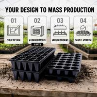 China Custom ABS PS PP Seedling Tray Plug Tray Any Cell Count Shape Drainage Hole Stackable for Greenhouse Nursery OEM ODM for sale