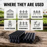 China Custom ABS PS PP Seedling Tray Plug Tray Any Cell Count Shape Drainage Hole Stackable for Greenhouse Nursery OEM ODM for sale