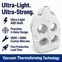 China BST OEM ODM Lightweight Vacuum Formed FPV Model Airplane Frame Cover White ABS Plastic UAV Shell with Cutting Service for sale