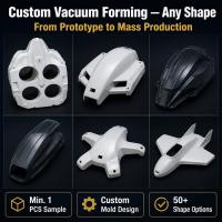 China BST OEM ODM Lightweight Vacuum Formed FPV Model Airplane Frame Cover White ABS Plastic UAV Shell with Cutting Service for sale