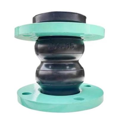 China Pn16 Double Sphere Expansion Joint EPDM Double Flanged Flexicon Rubber Expansion Joint for sale