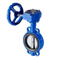 China 6Inch 150mm Ductile Iron Butterfly Valve NBR Rubber Sleeve Clamp Center Line for sale