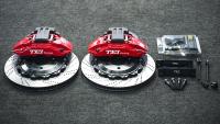 China Audi Big Brake Kit Integrated Electronic Parking Brake For Rear Wheel 4 Piston Caliper For A4L for sale