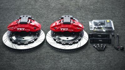 China Audi Big Brake Kit Integrated Electronic Parking Brake For Rear Wheel 4 Piston Caliper For A4L for sale