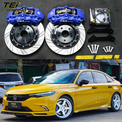 China Front Big Brake Kit 6 Piston Caliper With 355*32 Mm Rotor BBK Auto Brake System For Honda INTEGRA 18 Inch Car Rim for sale