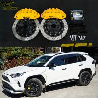 China Front Big Brake Kit 6 Piston Caliper With 355x28mm Rotor BBK Auto Brake System For Toyota RAV4 19 Inch Car Rim for sale